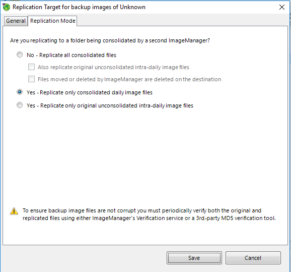 How to: Replicate using ImageManager