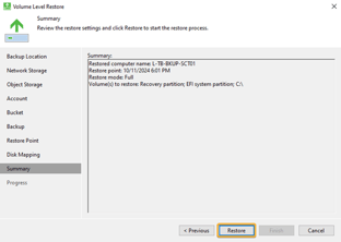 How To: Perform Volume Level Restore using Veeam Agent for Windows